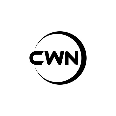Cwn Letter Logo Design In Illustration Vector Logo Calligraphy