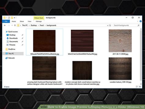 how to enable image preview to display pictures in a folder windows 10