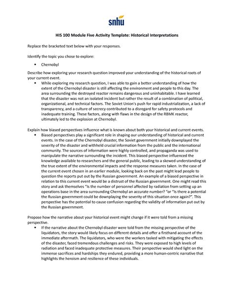 His 100 Module Five Activity Zachary Russell His 100 Module Five