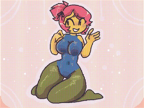 Rule 34 1girls 2d Breasts Medium Breasts Noob On Knees Pink Hair