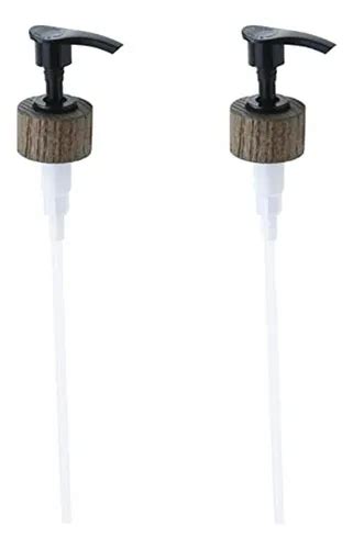 Dispensador De Madera Para Shampoo Y Gel 2 Unidades Negr Cuotas