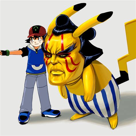 Pikachu Ash Ketchum And Edmond Honda Pokemon And 3 More Drawn By