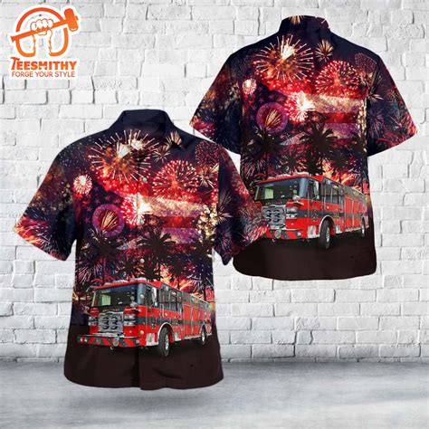 Brilliant Ohio Brilliant Fire Department 4th Of July Hawaiian Shirt