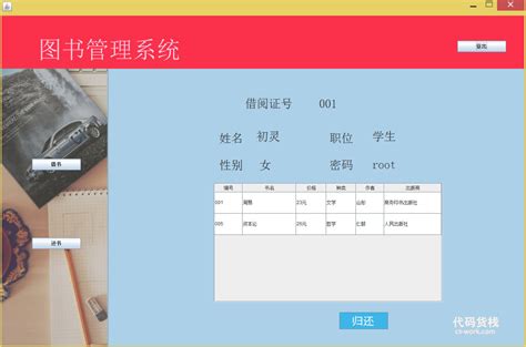 基于Java的图书借阅系统swing程序 Mysql数据库 代码货栈