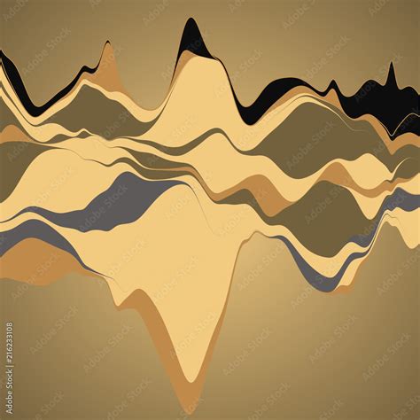 Big Data Visualization Streamgraph Futuristic Infographic Inf Stock Vector Adobe Stock