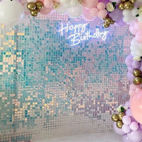 4 94us Square Sequin Shimmer Wall Backdrop Panels Shimmer Backdrop Party Decor Sequin