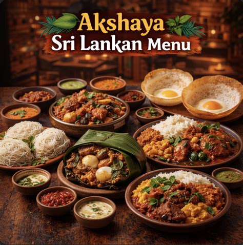 Akshaya Sri Lankan Amp Indian Restaurant Uk March Updated 2026 Menu