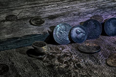 Viejo Dinero Y Monedas Numismática Y Recolectar Dinero Moneda Del