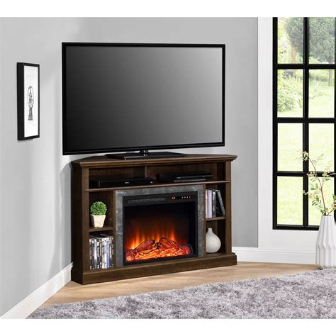 Corner Tv Stands With Electric Fireplace Jackson 48 Inch Corner