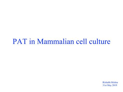 Process Analytical Tools In Cell Culture Pptx