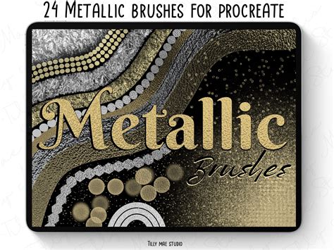 Metallic Brushes For Procreate Procreate Brushes Metallic Textures