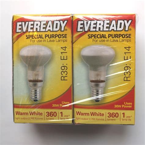 30watt R39 E14 Spot Lava Lamp Bulb Twin Pack Svc Lighting
