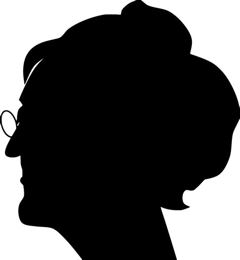 Man Head Silhouette Glasses