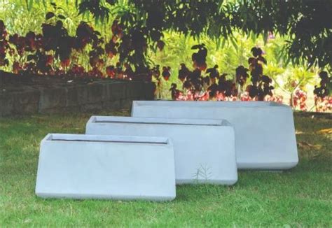 White Fiber Clay Rectangular Planter Pot Size 24 Inch 11 Inch 10 Inch At Rs 4225 In Mumbai