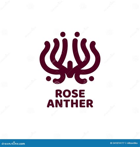 Anther Flower Nature Logo Concept Design Illustration Cartoon Vector 241074197