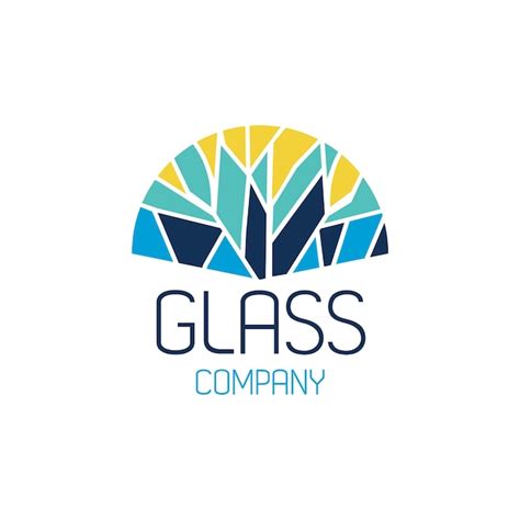 Premium Vector Glass Abstract Vector Logo Colorful Window