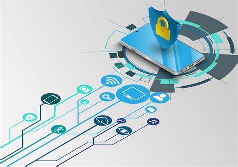 Premium Vector Isometric Mobile Phone Network Security Information Transfer Background Mobile