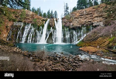 Burney Falls One Of The Most Beautiful Waterfalls In California Stock