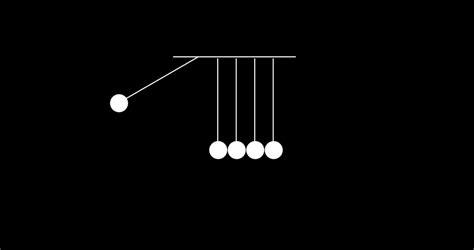 Newtons Cradle 4k Animation Black White 库存影片视频（100 免版税）1058385772