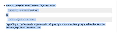 Solved 2 Write A C Program Named Whatamic Which Prints
