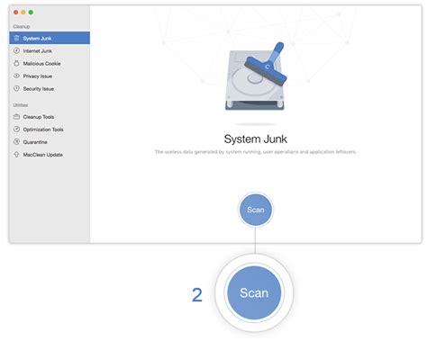 MacClean Online Guide System Junk Cleanup