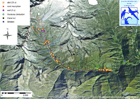Gis Mapping Of The Objects And Findings Recorded At The Glacier