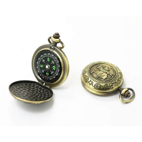 Vintage Pocket Compass Retro Outdoor Hiking Naviga Vicedeal