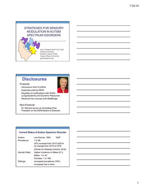 Sensory Modulation In Autism Handout Docslib
