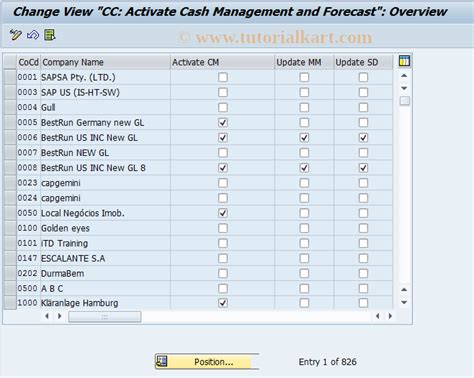 OT SAP Tcode C FI Maintain Table I