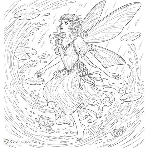 Ethereal Water Fairy Coloring App