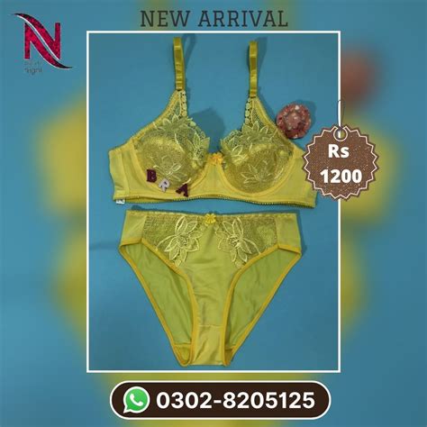 Yellow Bridal Bra Panty Sets Non Padded Underwired Bra Panty Set 2022