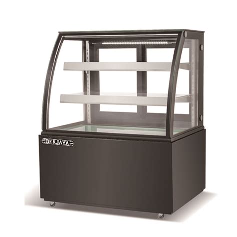 Confectionery Showcase Curve Black Steel Base Economy Series