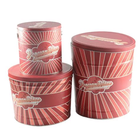 Custom Empty Popcorn Tins 1 Gallon Tin Popcorn Box Kaisitinbox
