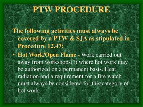 Ppt Work Permit Procedure Powerpoint Presentation Free Download Id