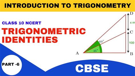 Trigonometry 06 Chapter8 Class 10 Trigonometric Identities Trignometry