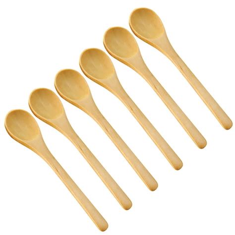 Grandest Birch 36pcs Wooden Spoon Mini Size Multi Purpose Rounded Spoon Mouth Kitchen Wooden