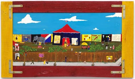Elias Telles Sunday At The Circus Folknaive Brightly Colored