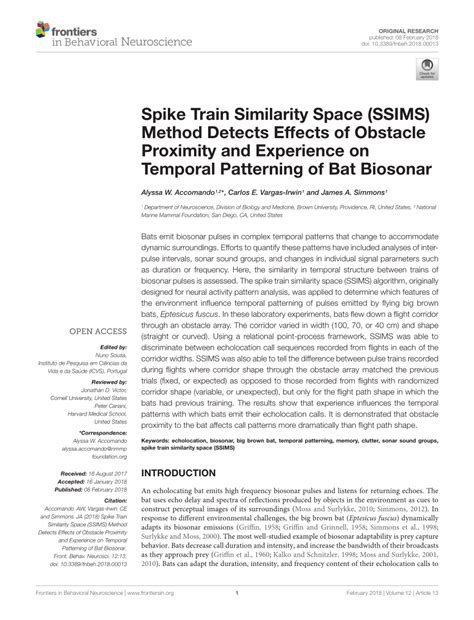 pdf spike train similarity space ssims method detects effects of