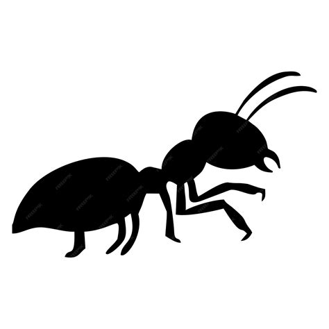Premium Vector Silhouette Of A Black Ant Walking
