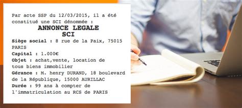 Comment Modifier Les Statuts Dune Sci Annonce Légale Le Légaliste