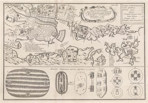 Engelbert Kaempfer Nagasaki And Dejima 1727 The Map House