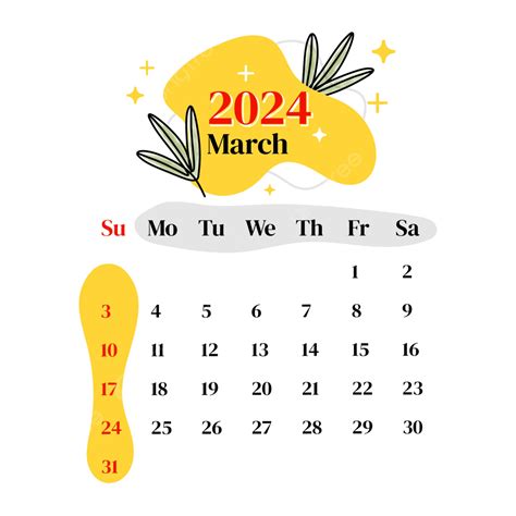 March 2025 Calendar Desktop Wallpaper