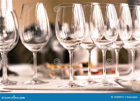 Serving Luxury Glasses Stock Image Image Of Table Goblet 18458977
