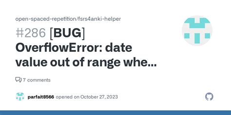 Bug Overflowerror Date Value Out Of Range When Rescheduling A Specific Deck · Issue 286