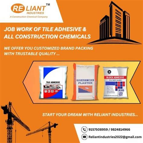 Job Work Of Tiles Addhesive In Surat By K R Chemical Industries Id