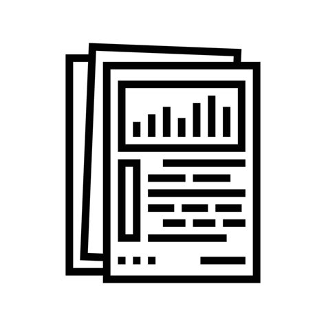 Report Paper Document Line Icon Vector Illustration 20376441 Vector Art