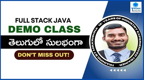 java telugu demo class for beginners java telugu tutorials full
