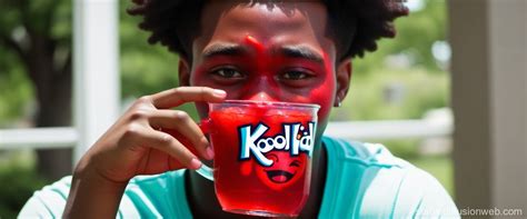 Black Person Enjoying Kool Aid Stable Diffusion Online