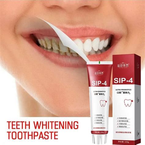 Sip-4 Пробиотическая отбеливающая зубная паста для отбеливания и ...