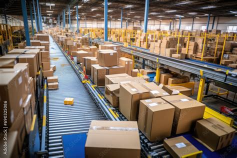 Logistics Station With Automatic Conveyor Belt Efficient Conveyor Belts